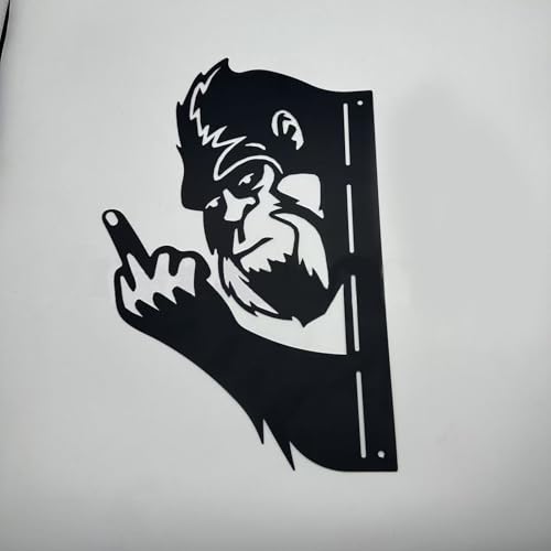 Middle Finger Peek - A - Boo Metal Sign, Bigfoot Peek - Through Art ...