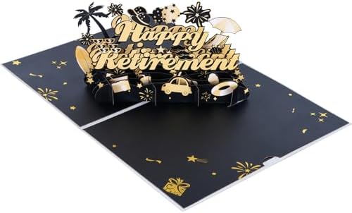 Amazon.com : Boeyamto 3D Pop Up Happy Retirement Card, Retirement Gift ...