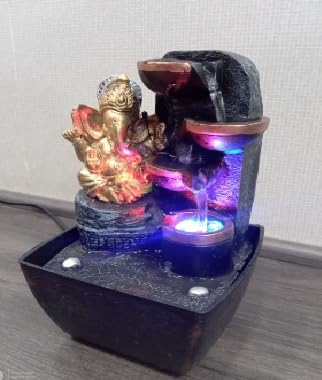 UP MSME MART- Lord Ganesha Tabletop Waterfall Fountain for Home Decor ...