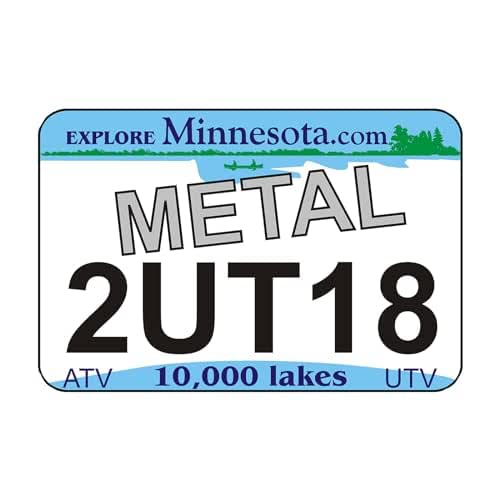 Amazon.com: Minnesota Metal ATV/UTV State License Plate : Automotive