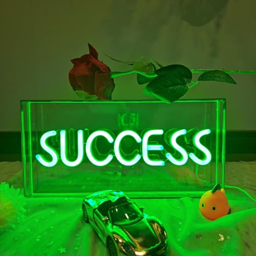 HFHungkeong Success Neon Sign, Standable Neon Sign Powered by - Want It All