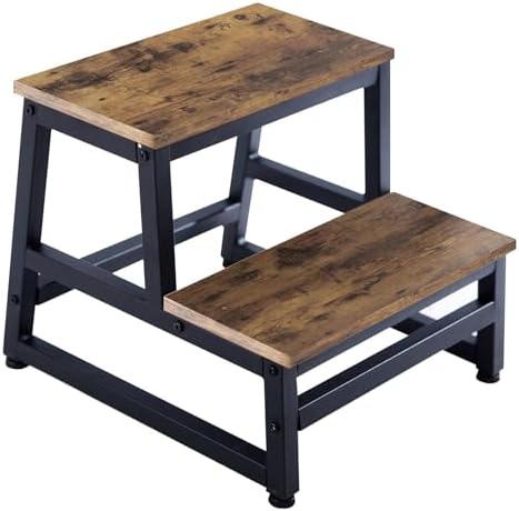Amazon.com: VonDream 2 Tier Step Stools for Adults with Non-Slip ...