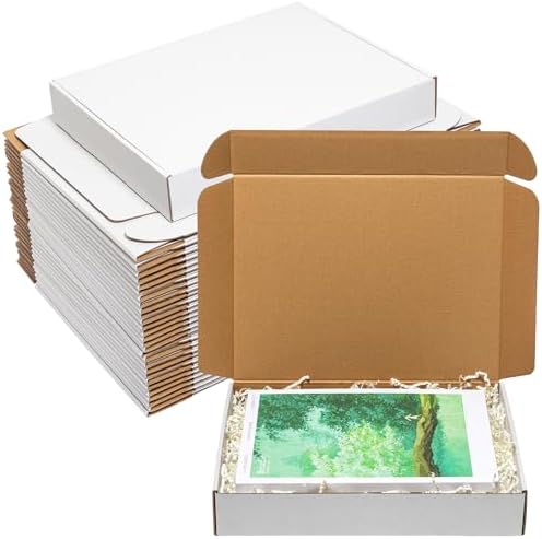 Amazon.com: Wowxyz Shipping Boxes 12x9x2" 30 Pack - White Corrugated ...