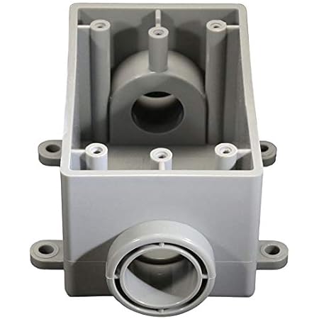 Cantex 5133545 FSCC PVC Weatherproof Box, 1-Gang, Surface Mount, 3/4-Inch