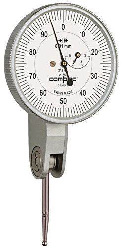 TESA 212L COMPAC 210 Standard Model Lever-Type Dial Test Indicator, 3 ...