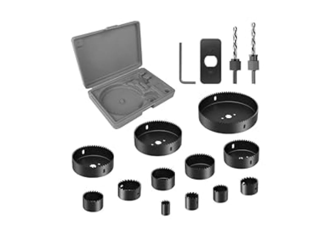 Brevanza 16 pièces Scie Cloche 19-127mm, Coffret Scies Trépans avec ...