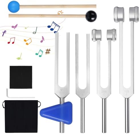 Amazon.com: 4 PCS Tuning Fork Set, Tuned Forks for Healing, Music, Yoga ...