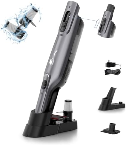 Amazon.com - Ruvio PRO Cordless Hand Vacuum 17” Portable Vacuum Cleaner ...