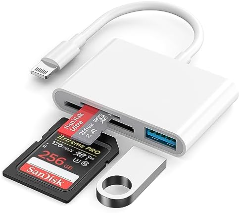 Amazon.com: [Apple MFi Certified] SD Card Reader for iPhone iPad,Memory ...