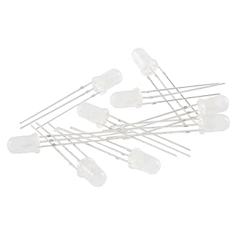 JESSINIE 100pcs 5mm F5 LED Bi-Color Diffused Common Cathode Round Light ...