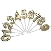 Deolven Birthday Number Candle, 1st or 3rd or 13th or 31st, Gold, Non ...