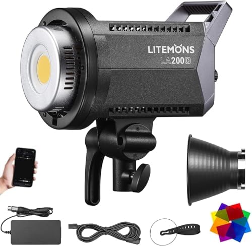 Amazon.com : Godox SL200III Daylight LED Video Light, 200W 95600Lux @1M ...