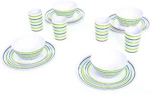 Amazon.com : Vacanza by Outwell Melamine Picnic Set : Patio, Lawn & Garden