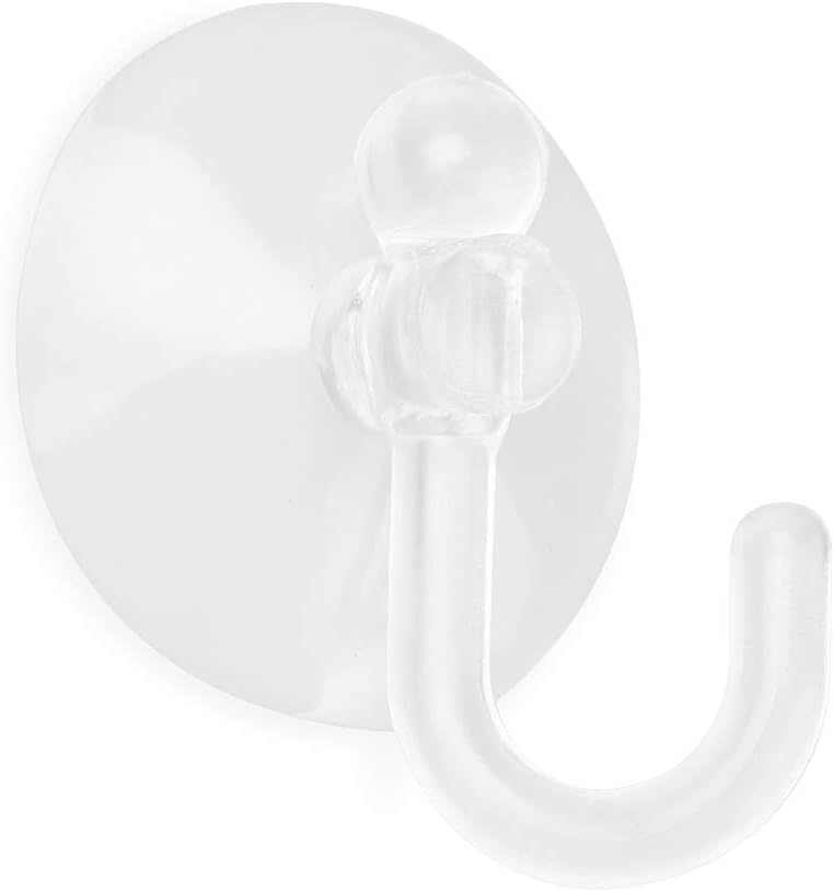 NANDEYIBI Suction Sucker Window Hooks Clear Plastic Hook 25MM (Pack of ...