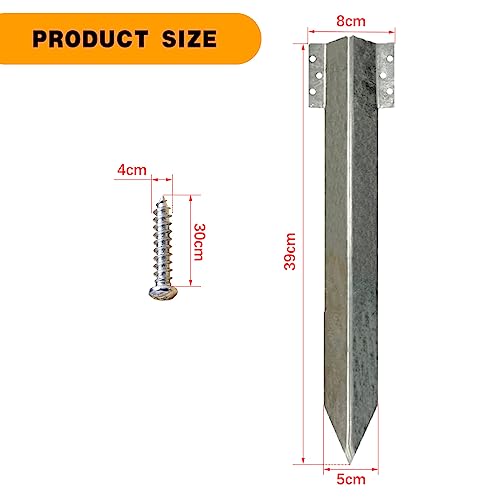 Railway Sleeper Stakes Pack of 10, Heavy Duty Steel Metal Fixing Peg ...