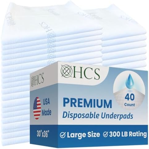 Amazon.com: HCS Large Disposable Underpads, 30x36 - USA, Gel Filled ...