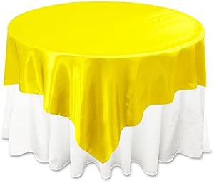 Urby® 60'' x 60'' Yellow Satin Round Table Overlay : Amazon.ca: Home