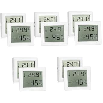 10 Pcs Hygrometer Room Humidity Monitors Digital Indoor Mini Indoor ...