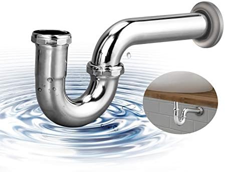 Amazon.com: ZM Brass P-trap Pipe Basin Sink Waste Kit with Reducing ...