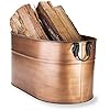 Amazon.com: Plow & Hearth Vintage-Style Antique Copper Firewood Bucket ...