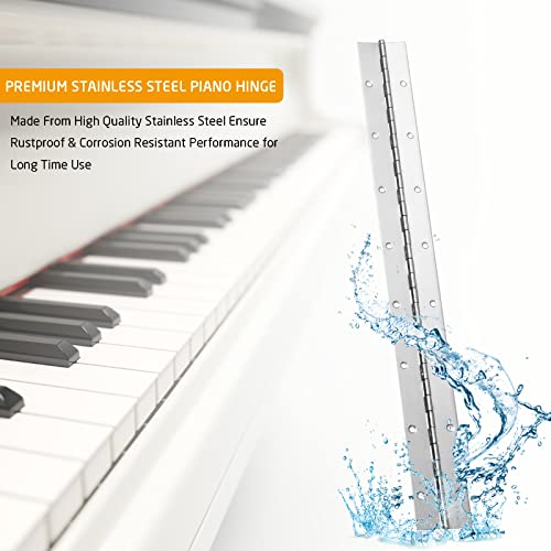 Snapklik.com : 2 Piece 2 X 18 Stainless Steel Piano Hinge, 0.060 / 1/16 ...