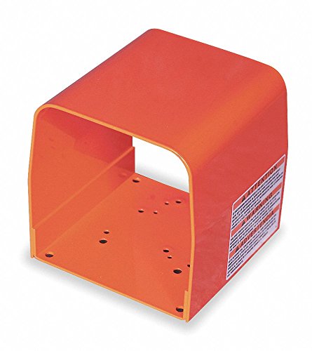 LINEMASTER Orange Steel Foot Switch Guard, 6" Length, 6" Width, 6-1/4 ...