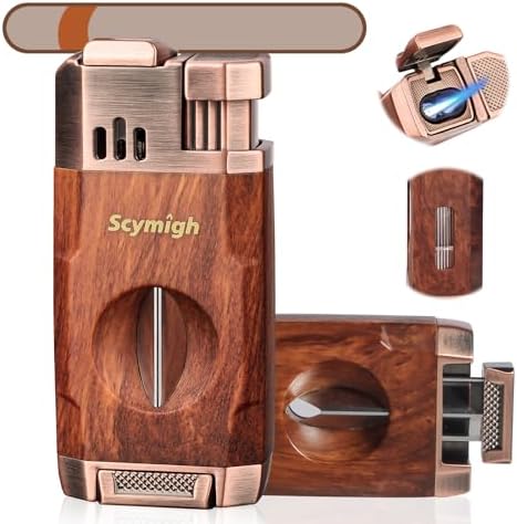 Amazon.com: All-in-One Torch Lighter Built-in V-Notch Tool, Holder ...