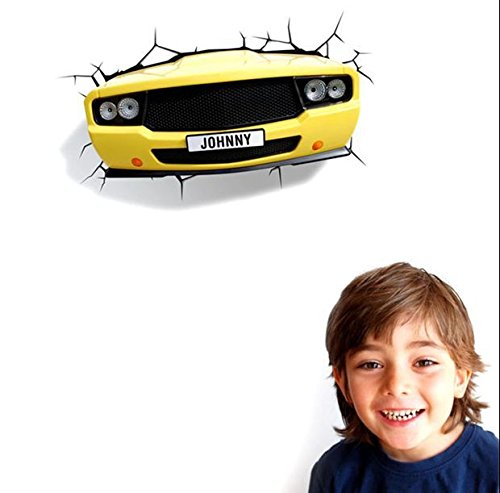 Amazon.com: DreamMaster Decor Home Yellow Sport Car Vehicle 3D FX Deco ...