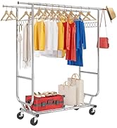 Amazon.com: Raybee Clothes Rack Heavy Duty Clothing Rack Load 485LBS ...