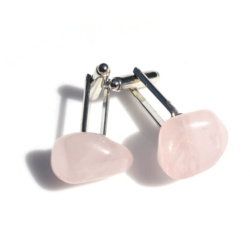 Amazon.com: Rose Quartz Stone Cufflinks - Made to Order : Handmade Products
