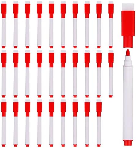 Amazon.com : PATIKIL Dry Erase Marker Pens, 30 Pack Red Ink Fine Point ...