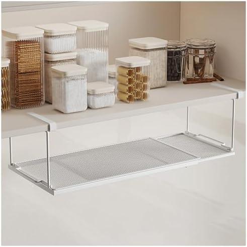NUODWELL Extendable Under Shelf Storage Basket, Hanging Under Cabinet ...
