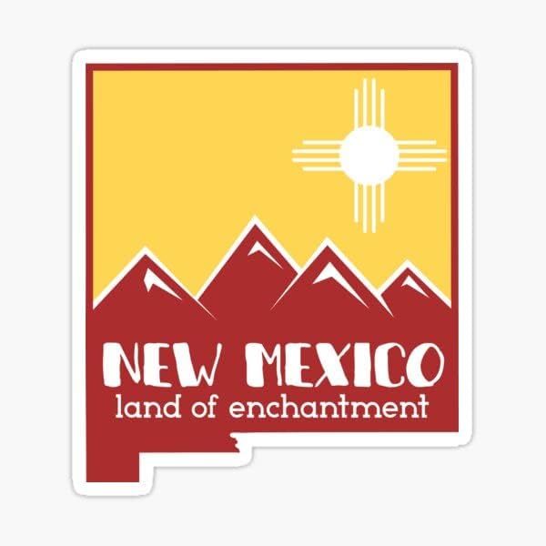 Amazon.com: STICKY DUDE | New Mexico USA State Solid Sticker Vinyl ...