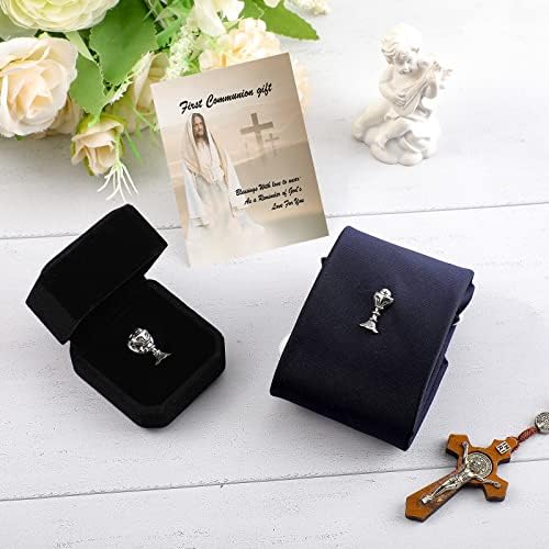 Amazon.com: 2 Sets First Communion Pin for Boys with 2 Prayer Card and ...