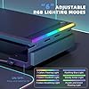Monitor Stand for Desk, Gaming Monitor Riser with RGB Light, Foldable ...