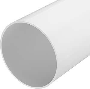 MECCANIXITY 6.3 Inch PVC Rigid Tube Round Pipe Hardware Tubing 152mm ID 160mm OD 35cm/14" Length ...