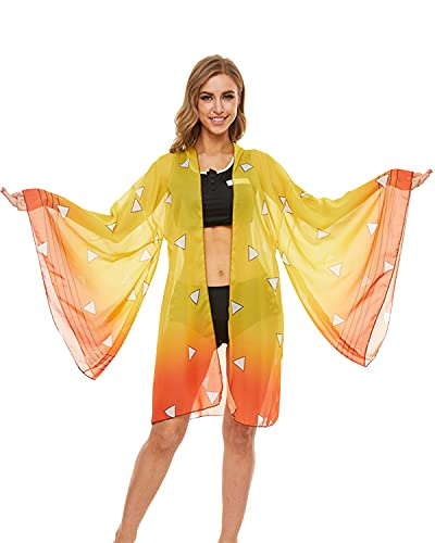 LILLIWEEN Womens Anime Costume Kimetsu no Yaiba Cosplay Swimsuit 2 ...