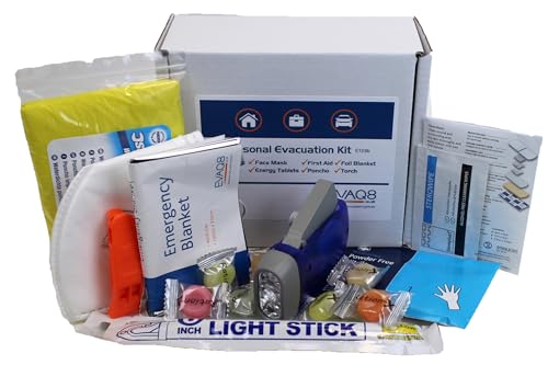 EVAQ8 Emergency Evacuation Pack for 1 Person – Ideal for Offices – Military Ration Packs