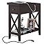 Amazon.com: ChooChoo End Table with Flip Top and Charging Station ...