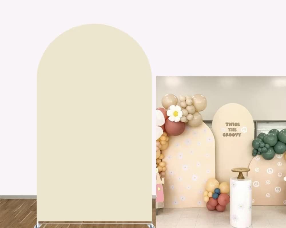 Amazon.com : Iydamc Ivory Double Sides Arch Backdrop Cover for Birthday ...
