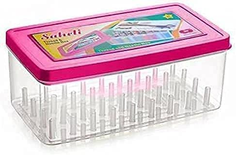 Plastic Heimer Thread and Needle Box - 36 Spools Empty Thread Box ...