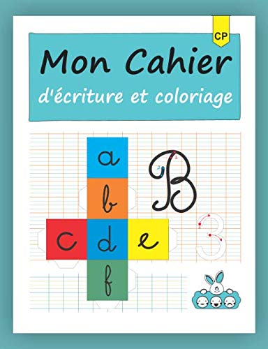Mon Cahier Decriture Et Coloriage Apprendre Lalphabet Et Les Chiffres ...