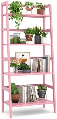 Amazon.com: BOOMALTU Cute 4-Tier Folding Metal Shelving Bathroom Shelf ...