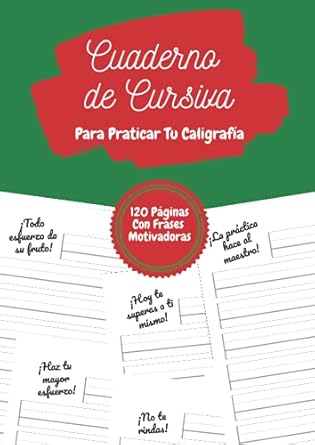 Cuaderno De Cursiva - Para Practicar Tu Caligrafía: Cuadernillo de ...