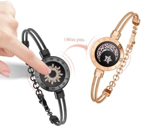 totwoo Couple Bracelet Smart Long Distance Relationship Gifts Love ...