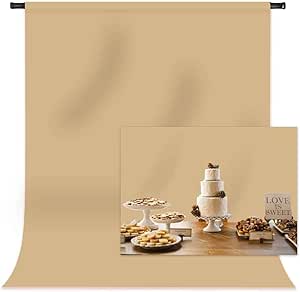 Amazon.com : TOAOFY Khaki Backdrop 5x7ft Beige Backdrop for Photoshoot ...