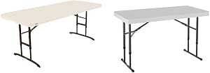 Amazon.com : Lifetime 6-Foot Nesting Table and 4-Foot Utility Table ...