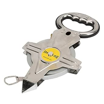 TOPINCN 50M Retractable Stainless Steel Tape Measure with Clear Metric ...