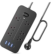 Salandens Regleta Multicontacto, Cable de Extensión de Energía USB de 1 ...