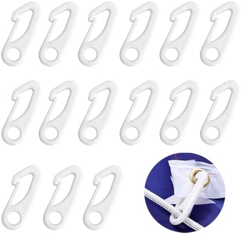 RXKFIGX 15 Pcs Flag Pole Clip, Wind Flag Pole Snap Hooks Flag Clips ...